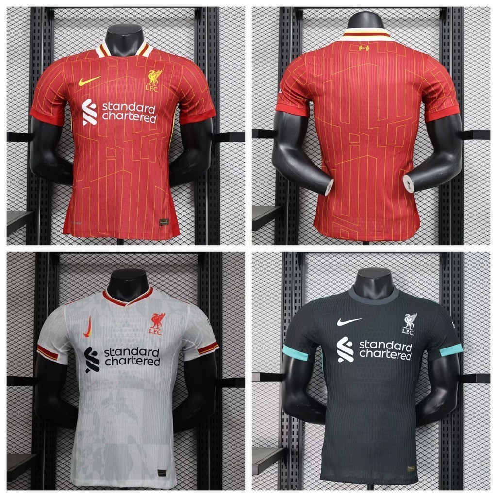 S-XXL player edition 2425 Liverpool home ชุดกีฬาคุณภาพสูงเสื้อฟุตบอลแขน ...
