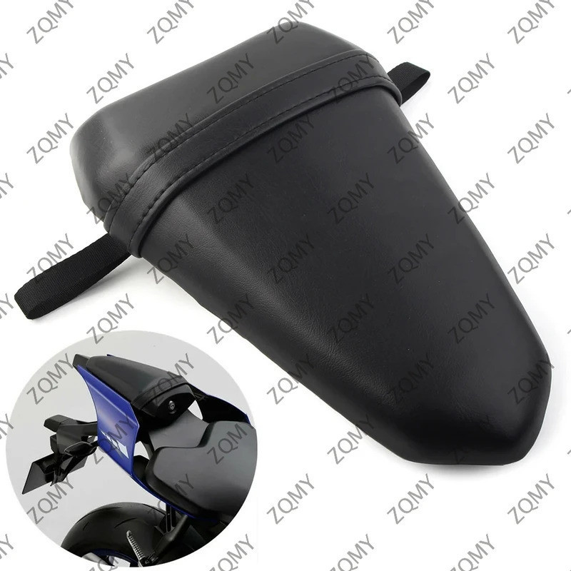 รถจักรยานยนต์สีดำด้านหลัง pillion passenger Tandem Seat COVER cowl ...