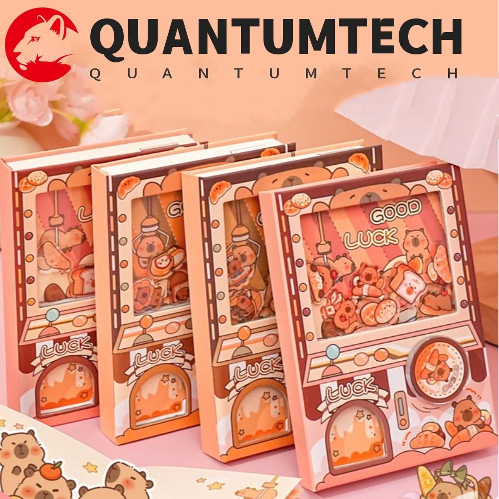 QUANTUMTECH สมุดโน้ต Gashapon Mahines, หน้าภายในสีเขย่าสมุดบันทึก Capybara, สมุดบันทึกการ์ตูน ...