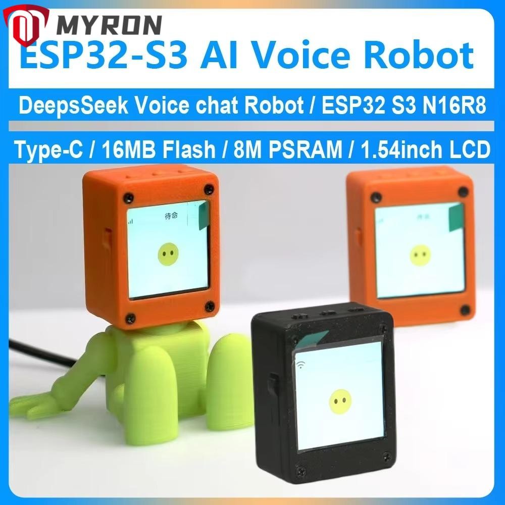 Myron XiaoZhi AI, 1.54 นิ้ว Wifi DeepSeek Voice Chat, คุณภาพสูงบลูทูธ LCD ชุด AI Dialogue Robot ...