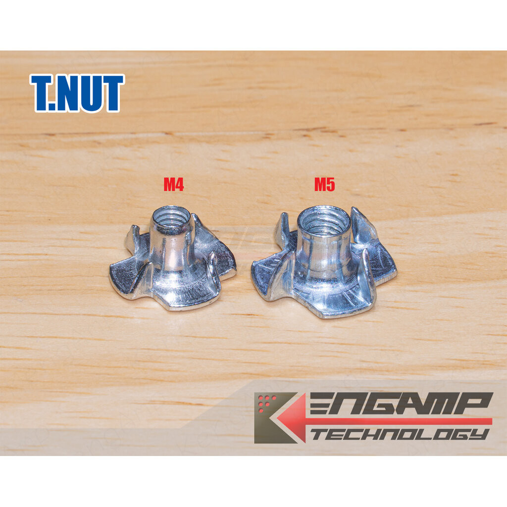 (เลือกด้านใน) [NUT] T.nut M4 M5 น๊อตตัวเมียฝังไม้ เกลียวละเอียด ...