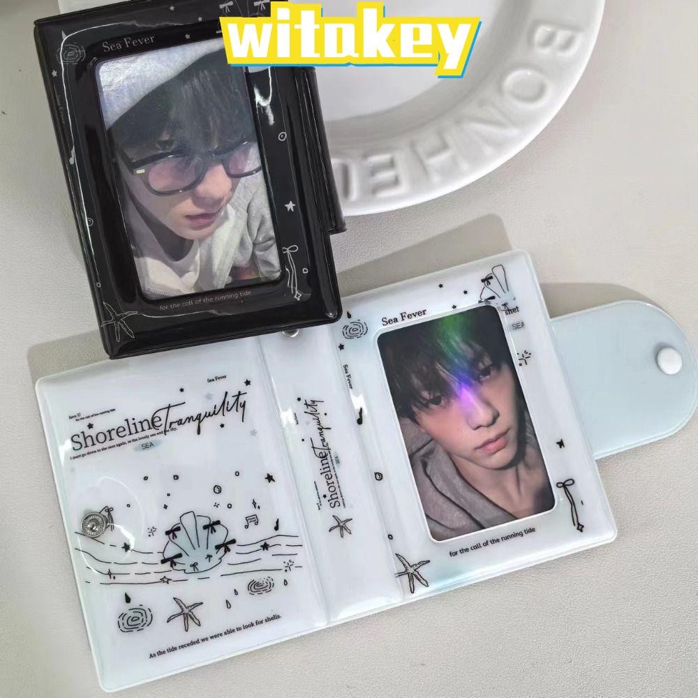 WITAKEY อัลบั้มการ์ดรัก, Shining Shell Series PVC Photocard Binder, น่ารัก 3 นิ้ว Mini พร้อม ...
