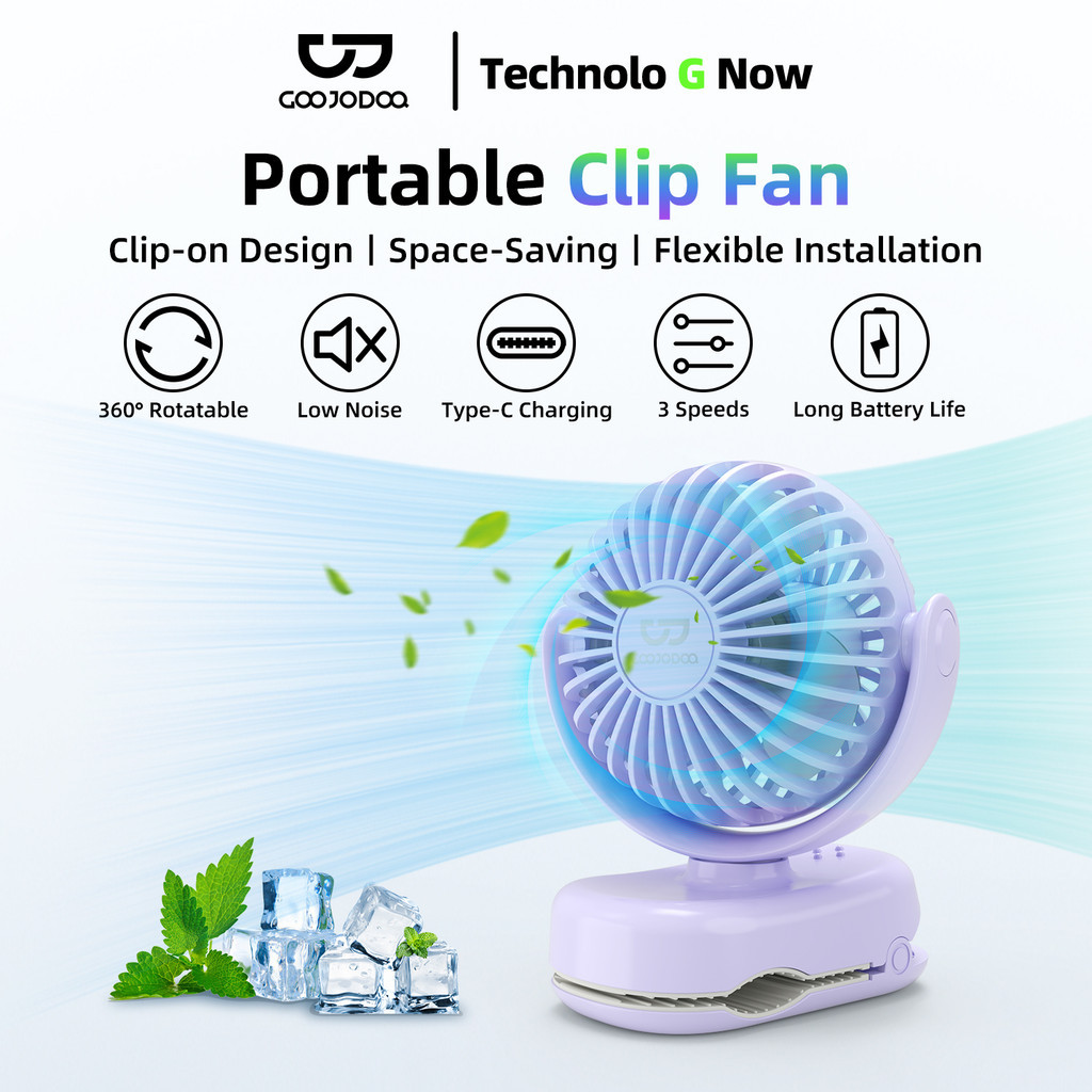GOOJODOQ Bubble Clamp Fan Three Adjustable Model 360° Rotatable 46dB ...