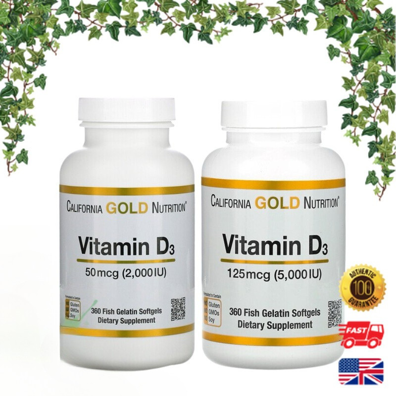 ของแท้>>> California Gold Nutrition Vitamin D3 125 mcg 2,000 IU / 5,000 ...