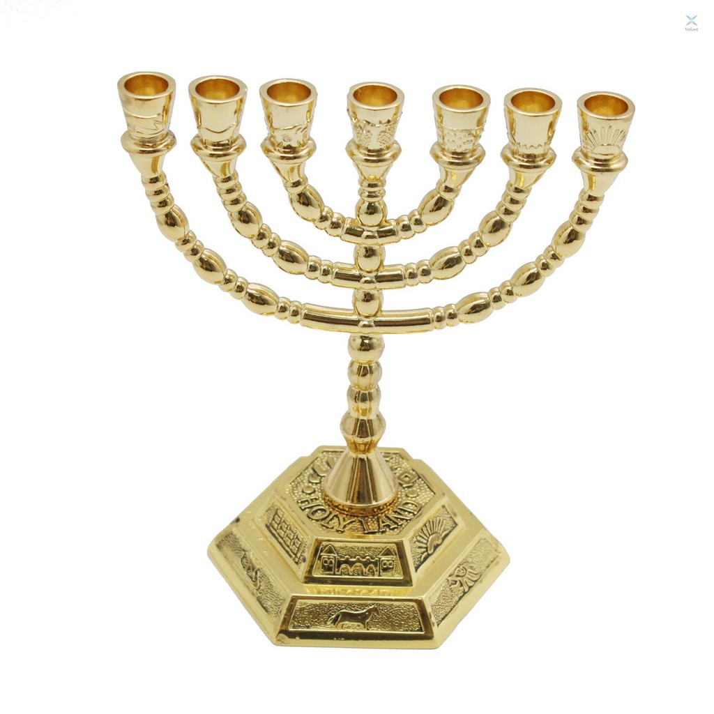 7 สาขา Menorah เชิงเทียน Jerusalem วัด 12 Tribes of Israel Menorah ...