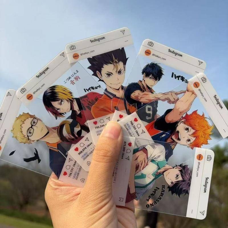 6 ชิ้น/ล็อต Haikyuu Pvc โปร่งใสการ์ด Photo Props Diy การ์ดอะนิเมะ ...