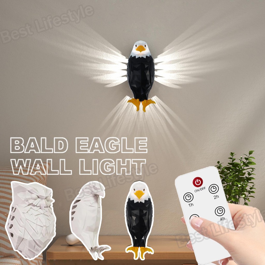 Bald Eagle Wall Light Creative บรรยากาศแม่เหล็ก Sconce Light โคมไฟติดผนัง Eagle Shape ...