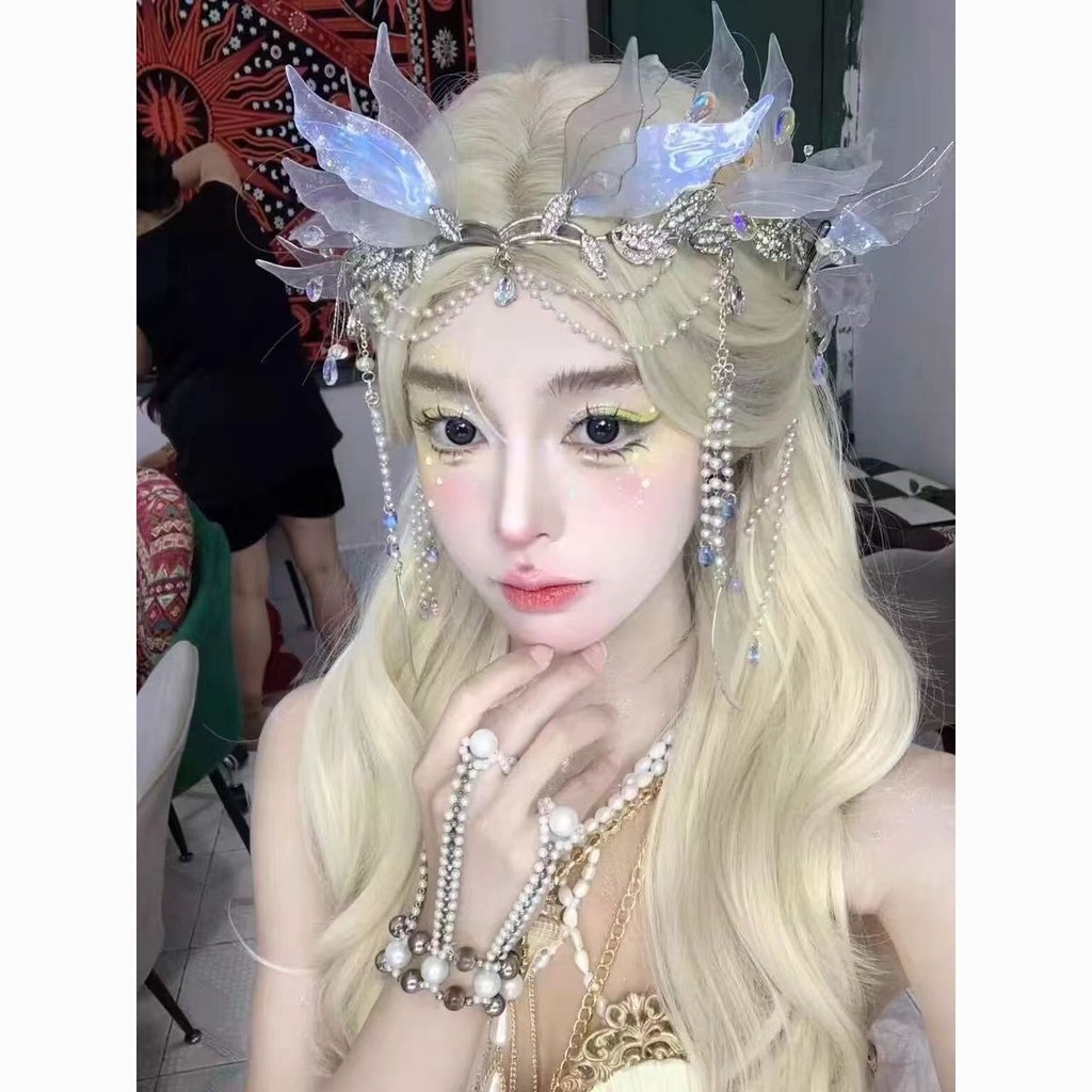 Exotic Western รุ่นคู่ Na Headdress Mermaid Princess Mermaid Hair Crown ...