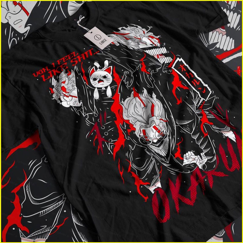 Bx Dandadan Ken Takakura Okarun cat เสื้อยืดฤดูร้อน Anime Short Sleeve ...