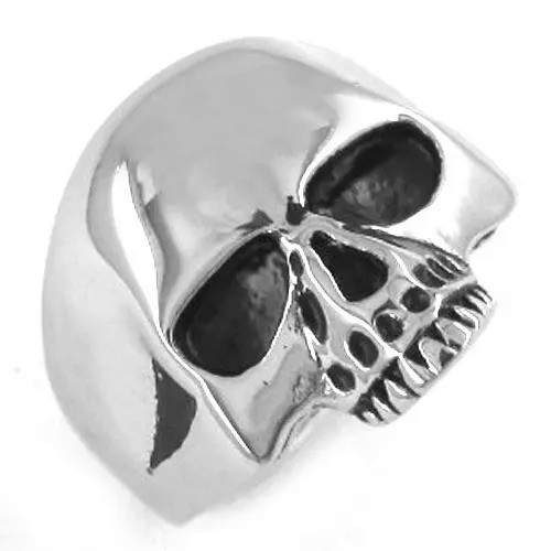 Wholesale Skull Biker Ring Stainless Steel Jewelry Classic Punk Silver Color Black Gold Biker ...