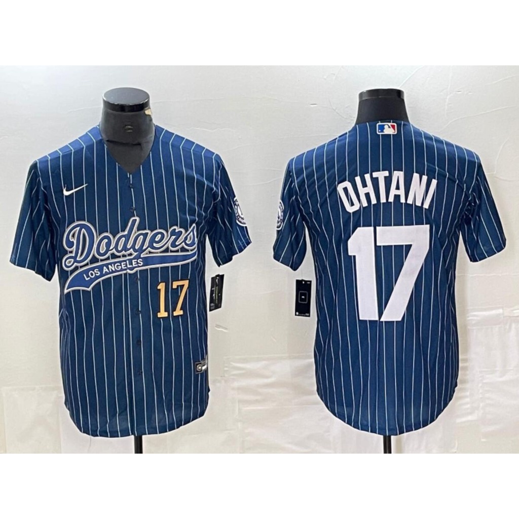 Mlb Mens Women Youth kids Los Angeles Dodgers 17 Shohei Ohtani ลายทางสี ...