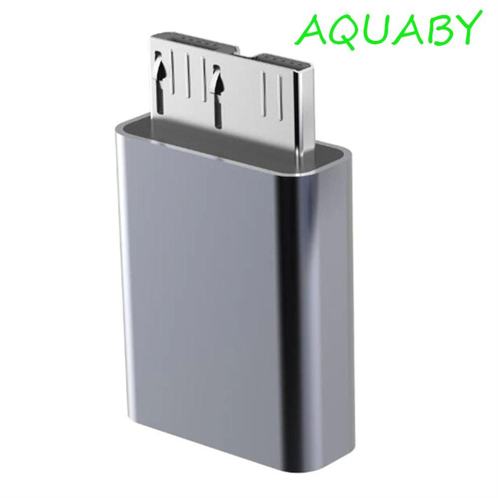 AQUABY อะแดปเตอร์ USB 3.0 เคสโลหะแบบพกพา Type C ถึง USB ฮาร์ดไดรฟ์ภายนอกกล้องอุปกรณ์ USB 3.0 อะ ...