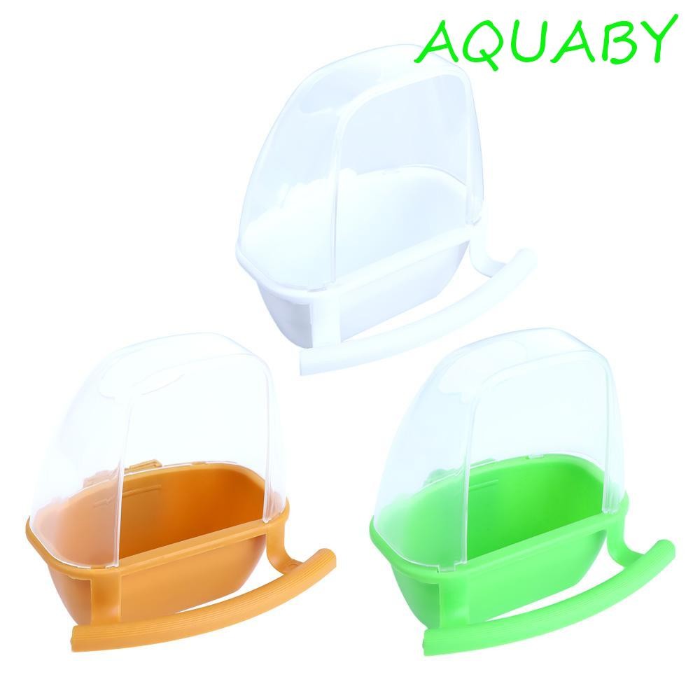 AQUABY Parrot Supplies วัสดุ PP Splash Proof Fix บน Cage Clear Perching เล่นและกินอาหารนก ...