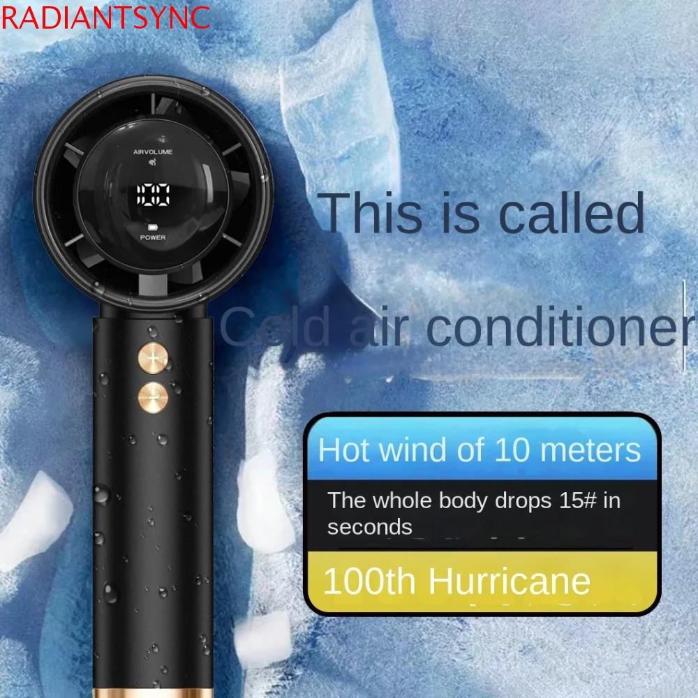 RADIANTSYNC พัดลมตั้งโต๊ะขนาดเล็ก, 100 ความเร็วลมแบบพกพา USB ชาร์จพัดลมมือถือ, อุปกรณ์ฤดูร้อนจอ ...