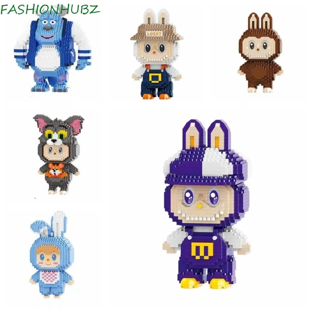 Fashionhubz Labubu Assembly Toy,ชุดตกแต่งZzotonอิฐของเล่น,น่ารักจําลอง ...