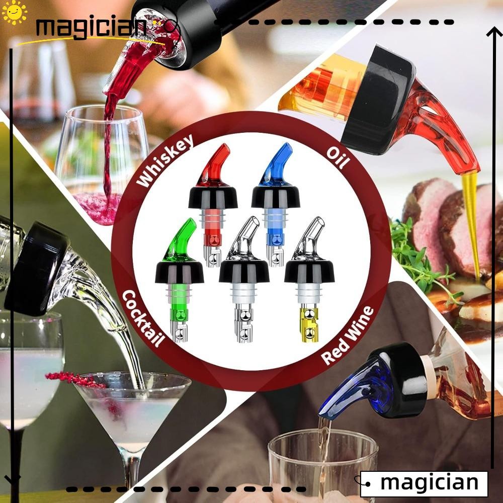 Mag ขวดเหล้า Pourer, เครื่องมือห้องครัว 1oz เหล้า Pour Spout อัตโนมัติ ...
