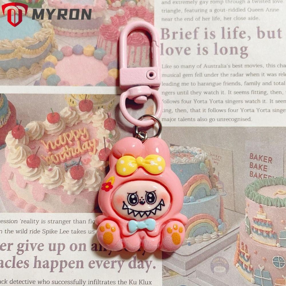 พวงกุญแจ MYRON Labubu, Anime kawaii Labubu Key Ring, 2024 Creative Cute ...