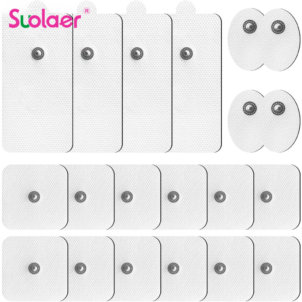 Suolaer 10/20PCS Self กาวเปลี่ยนนวด Patch Tens EMS Electrodes Pad สําหรับกล้ามเนื้อ ...