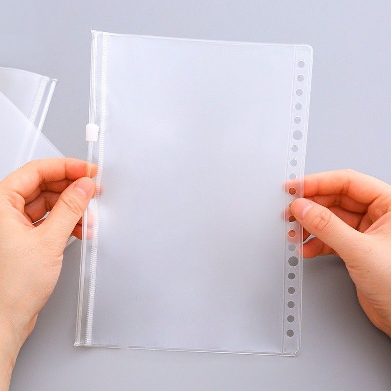 {File Bag} โฟลเดอร์ Perforated a4a5 Loose-leaf Bag b5 Draw Side Bag ...