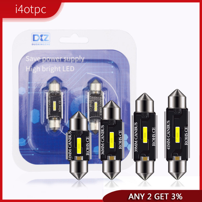 I4otpc รถโดมหลอดไฟ LED 31 มม.36 มม.39 มม.41 มม.Super Bright รถโดม Light Canbus Auto ภายในอ่านโคม ...