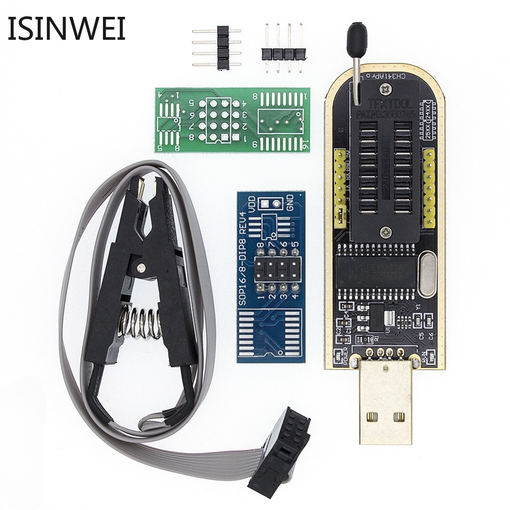 ชุดโมดูลโปรแกรมเมอร์ CH341A CH341B 24 25 Series EEPROM Flash BIOS USB ...