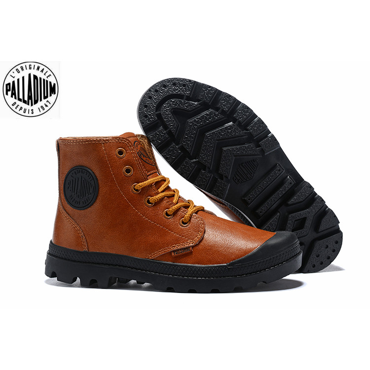 100% Original PALLADIUM Brown Martin Boots รองเท้าหนังผู้หญิง 35-39 ...