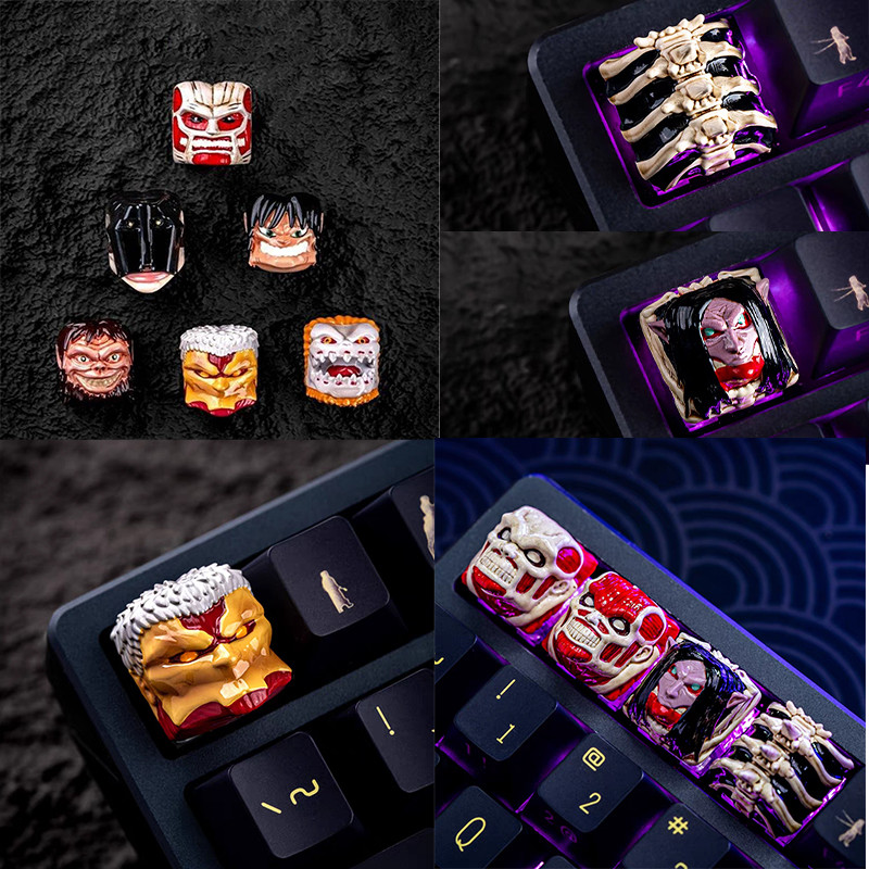 Attack on Titan Full Series Artisan Keycaps Custom Handmade Resin ...