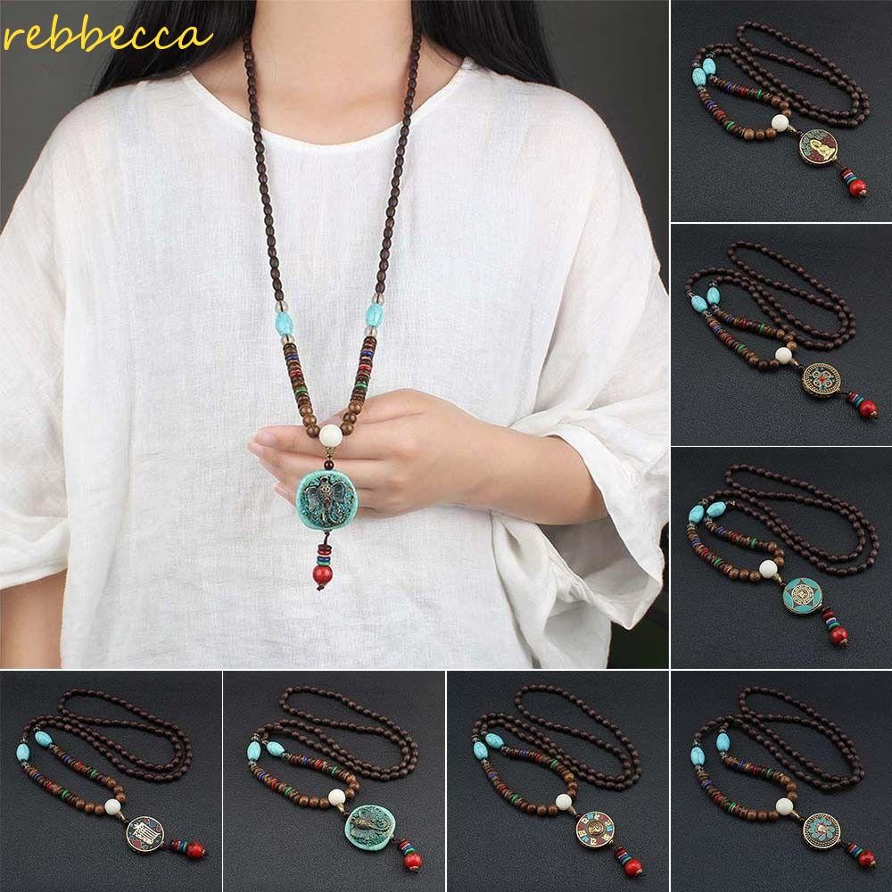 REBBCCA ช้างจี้ Boho ชาติพันธุ์เครื่องประดับ Party ของขวัญ Lucky Mala ...