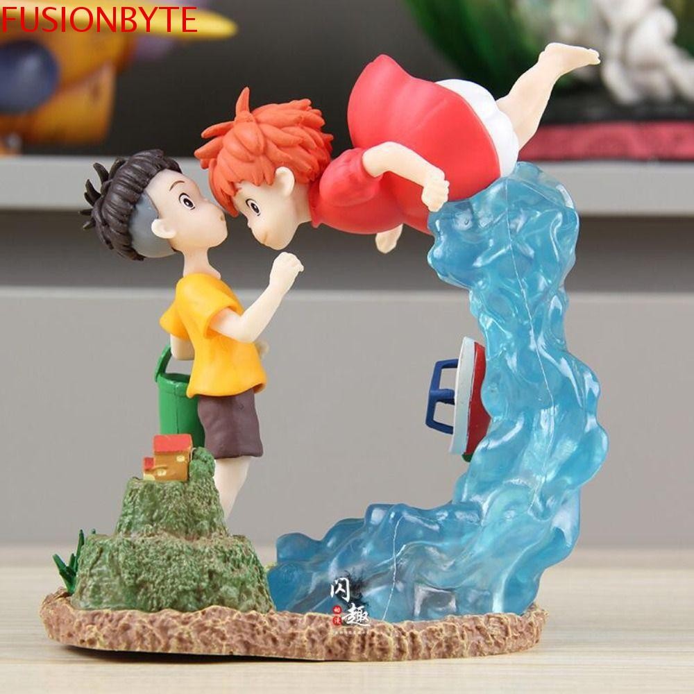 FUSIONBYTE Ponyo บน Cliff รูป, PVC ตุ๊กตา Gk รูปปั้น Sousky Seagal รูป, ของขวัญเด็ก Kawaii 15 ...