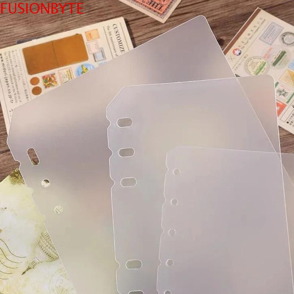 FUSIONBYTE 2 ชิ้นหลวมใบโน้ตบุ๊คกระดาษเติม, A4 A5 A6 A7 PP เกลียว Binder Divider หน้าแยก, DIY ...