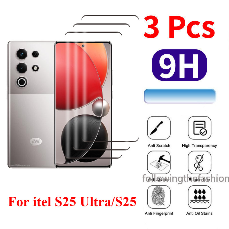 3 ชิ้นกระจกนิรภัยสําหรับ Itel S25 Ultra 5G Itel S25 S23 S24 Ultra Plus 4G 5G Gobal หน้าจอ HD ...