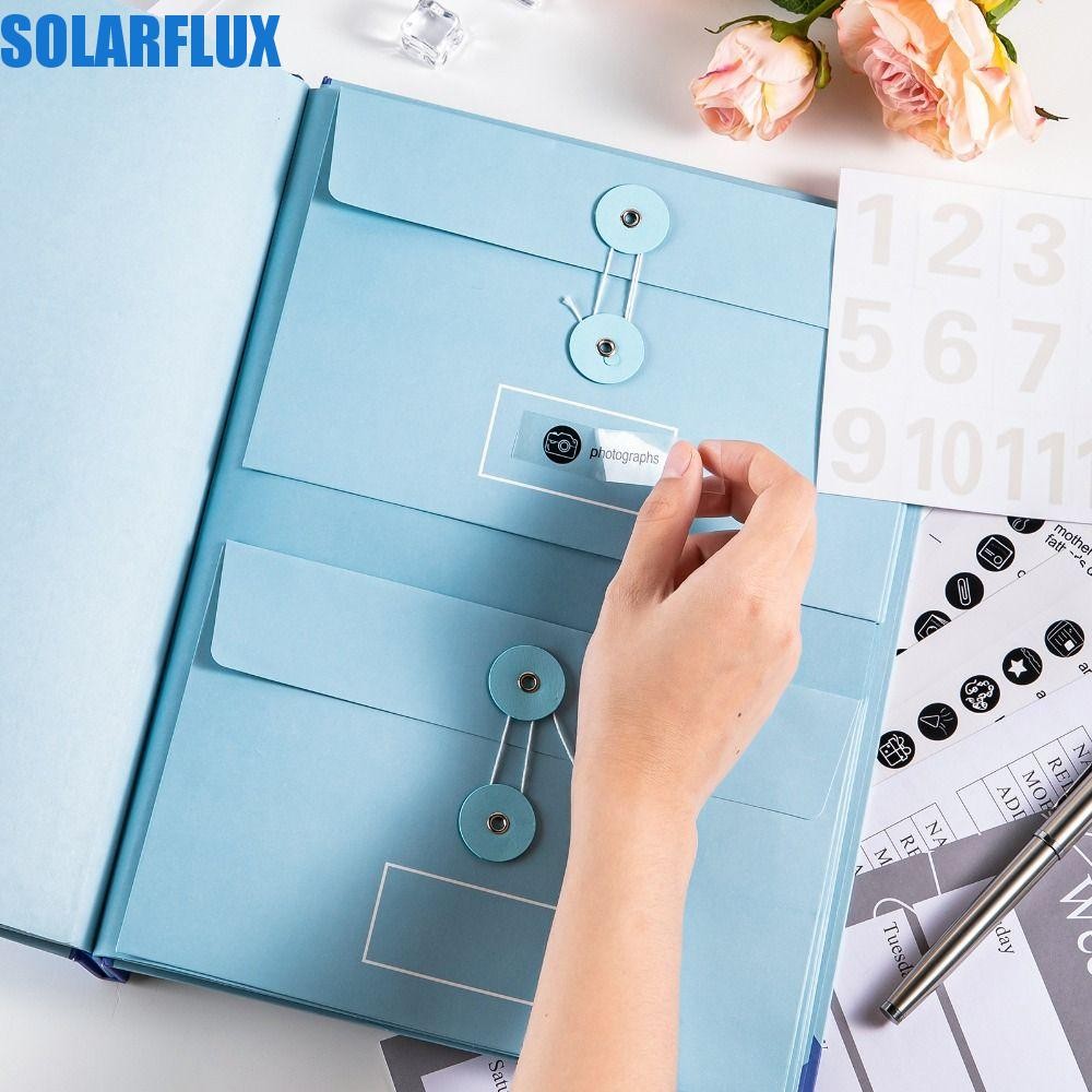 SOLARFLUX โฟลเดอร์ Folio พร้อมกระเป๋า, Split Storage Budget Planner ...