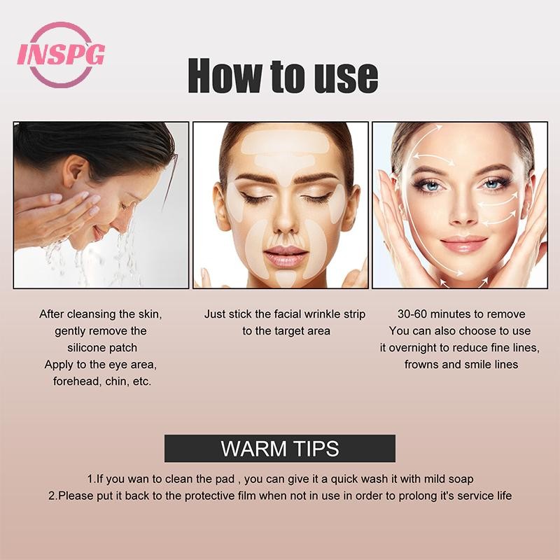 INSPG> Reusable Face Wrinkle Remover เทป Anti-Wrinkle Face หน้าผาก ...
