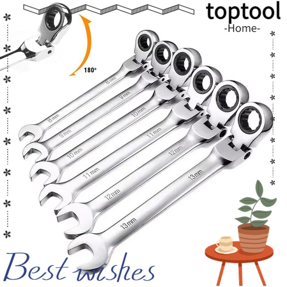 TOPTOOLS ประแจรวมวงล้อ, หัวคู่ 72 ฟันประแจวงล้อสองหัว, ซ่อมรถยนต์ Quick Release Reversible ...