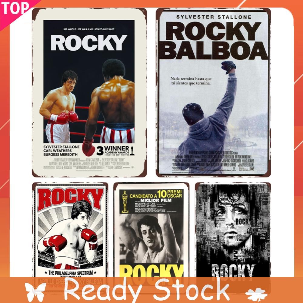 Metal Rocky Tin Sign ภาพวาดเหล็กสี่เหลี่ยม Wall Home Bar Decor30x40cm ...