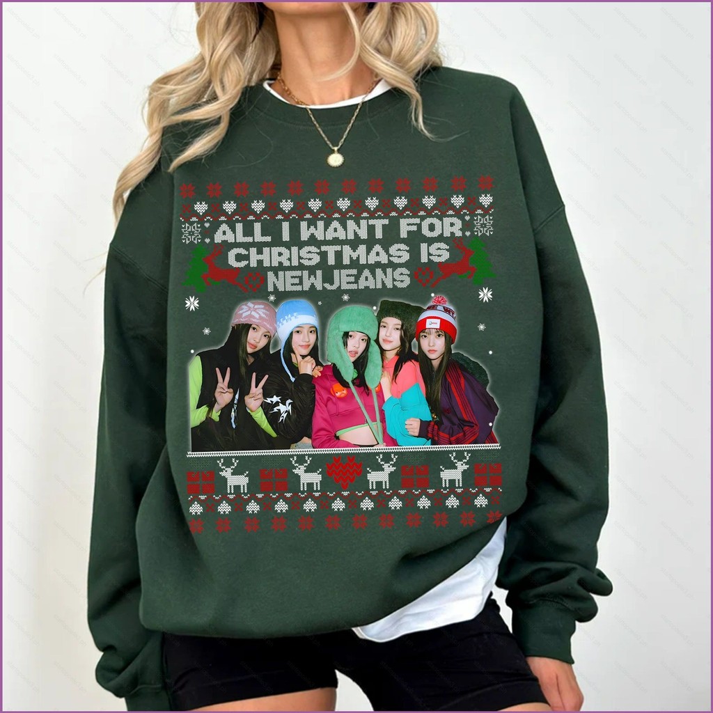 Ellen Newjeans Ugly Christmas Sweatshirt Bunnies Camp Get Up Album ...