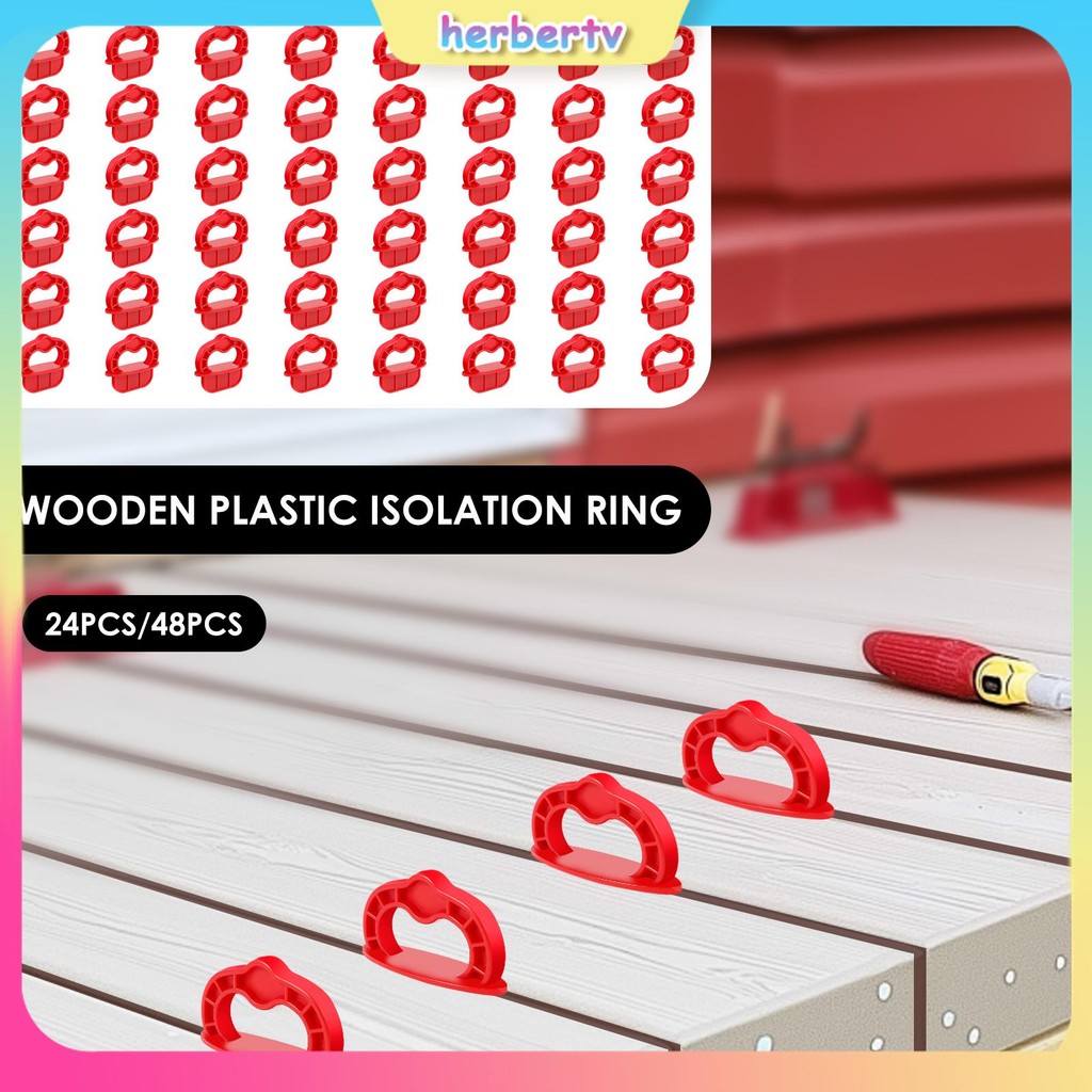 24/48 ชิ้นพลาสติก Deck Board Spacers Deck Board Jigs Easy To Locate ...