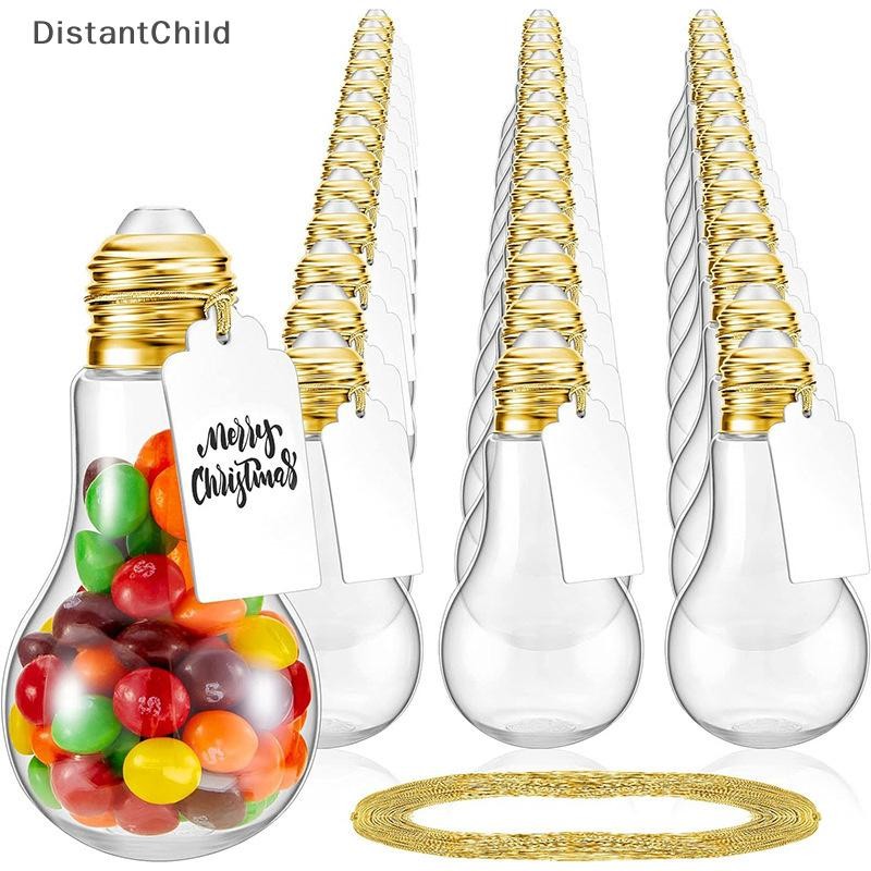 Dsth 100ML หลอดไฟ Jars พลาสติกใส Candy Jars หลอดไฟแจกันเครื่องประดับคริสต์มาสหลอดไฟคอนเทนเนอร์ ...