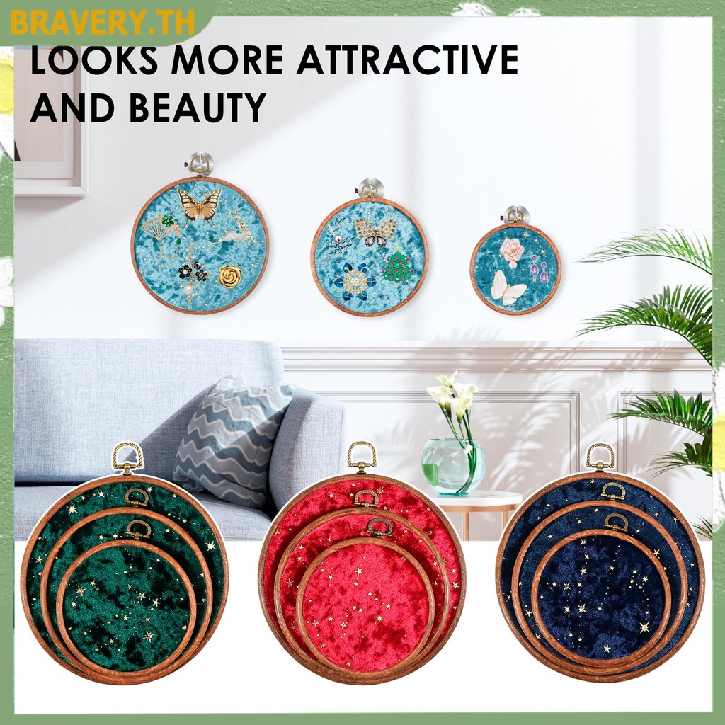 3 ชิ้น Corduroy Pin Display Board Retro เคลือบ Pin จอแสดงผลที่สวยงาม ...