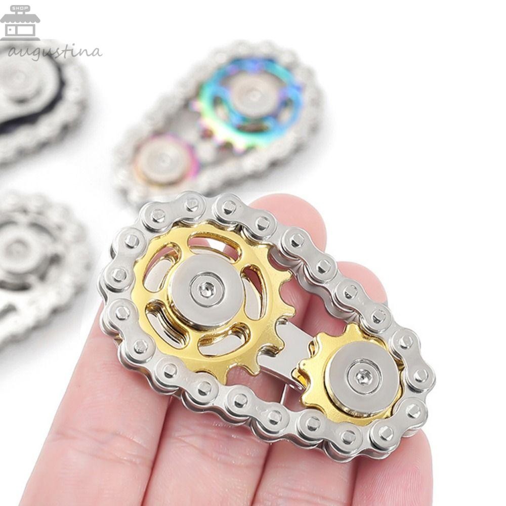 Augustina มือ Spinner Chain Gear, Spinning Top Gyroscope Fidget Spinner ...