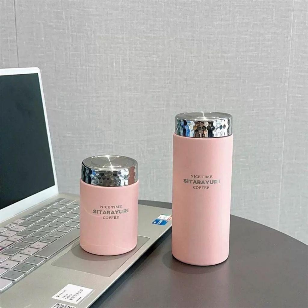 SITARAYURI กระบอกน้ำ กระบอกกาแฟ เก็บได้ทั้งร้อนและเย็น สแตนเลส304 มี3 ขนาด 210ml 420ml SUS304 ...