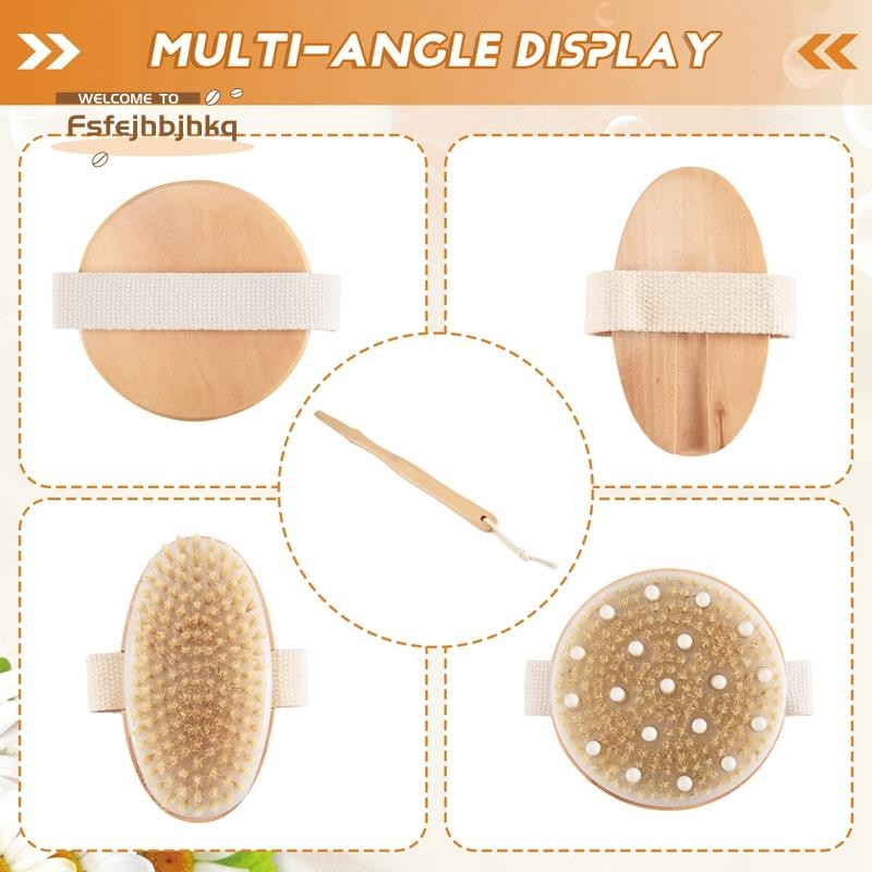 fsfejhbjhkqDry Brushing Body Brush Set 2, Dry Skin Exfoliating Brush ...