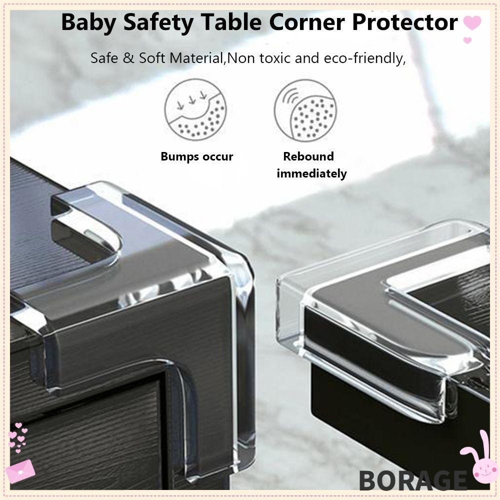 BORAG 4 ชิ้นป้องกันขอบเด็กทารกความปลอดภัยโต๊ะโต๊ะป้องกันมุม | Shopee ...