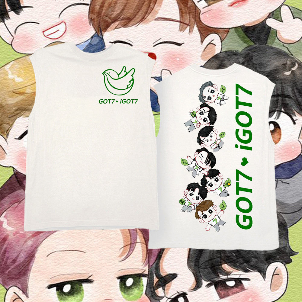 ใหม่ ใหม่ 2025 GOT7_NESTFEST in BKK Green Logo Print เสื้อแขนกุดผ้าฝ้าย ...