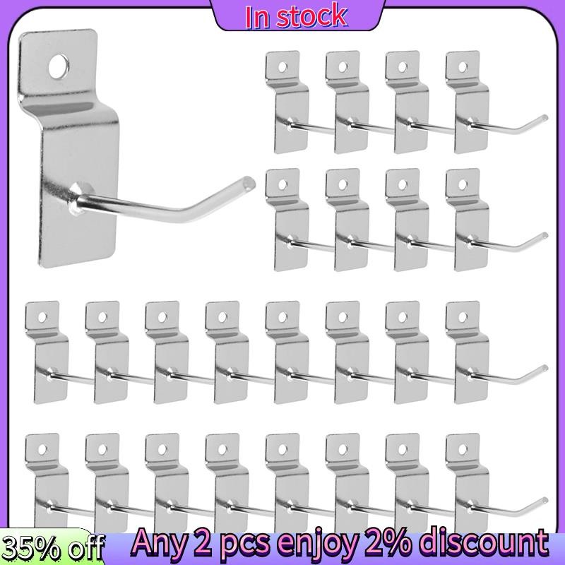 ในสต็อก-25 x Slatwall Single Hook Pin Shop Display Fitting Prong Hanger ...