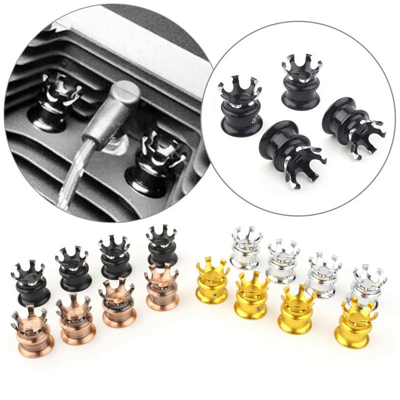 Mo 4PCS/Set CNC Motorcycle Head Bolt Topper Cover Cap Engine Cover Trim ...