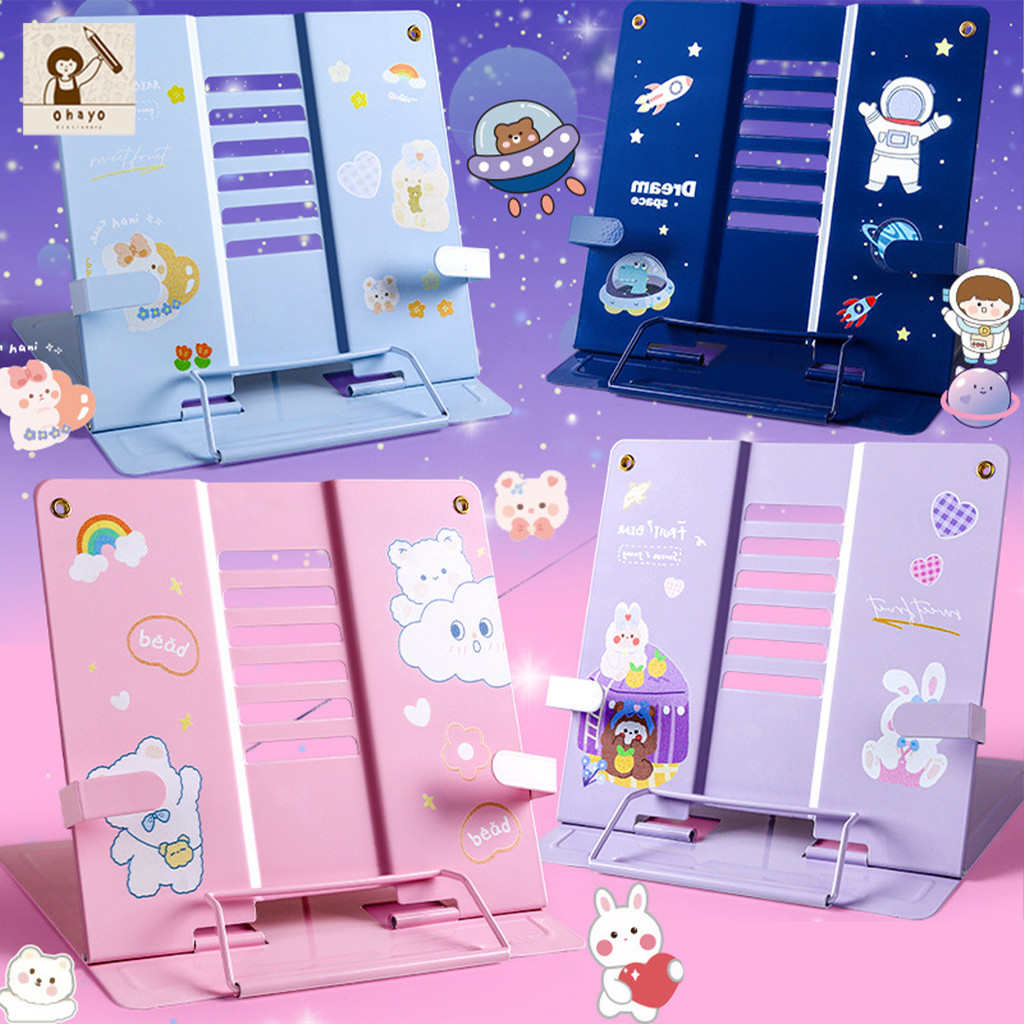 Ohayo ชั้นวางหนังสือ ชั้นจัดเก็บหนังสือ กล่องใส่เอกสาร แฟ้มใส่เอกสาร ที่ใส่หนังสือบนโต๊ะ ปรับมุม ...