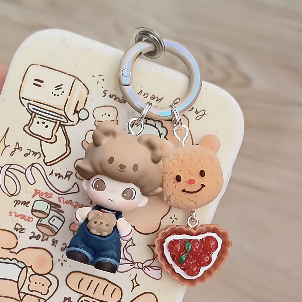 หมีน้อย Daddy Dimoo Cute Nut Phone Pendant Car Keychain Small Bear ...