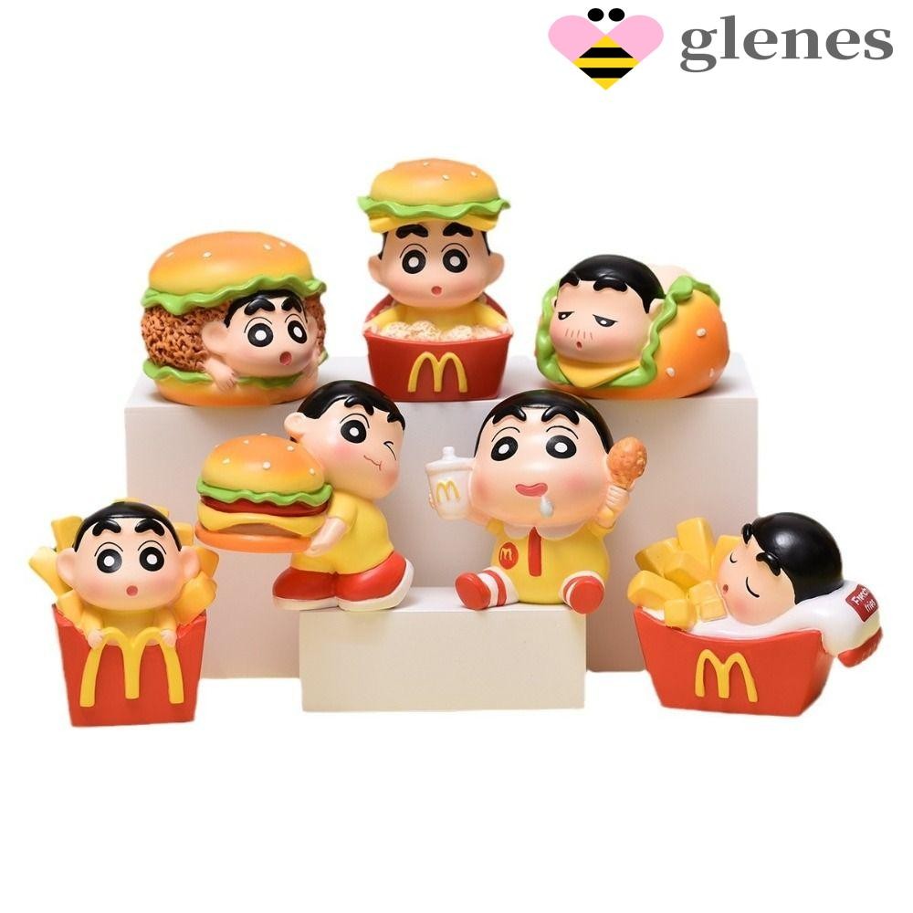 Glenes Crayon Shin-Chan ตัวเลข, Burger Fries ของเล่น Nohara Shinnosuke ...