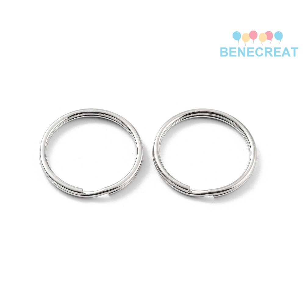 200 PC Non-Tarnish 304 สแตนเลสสตีลแยกพวงกุญแจ Clasp ผลการค้นหา 2-Loop ...